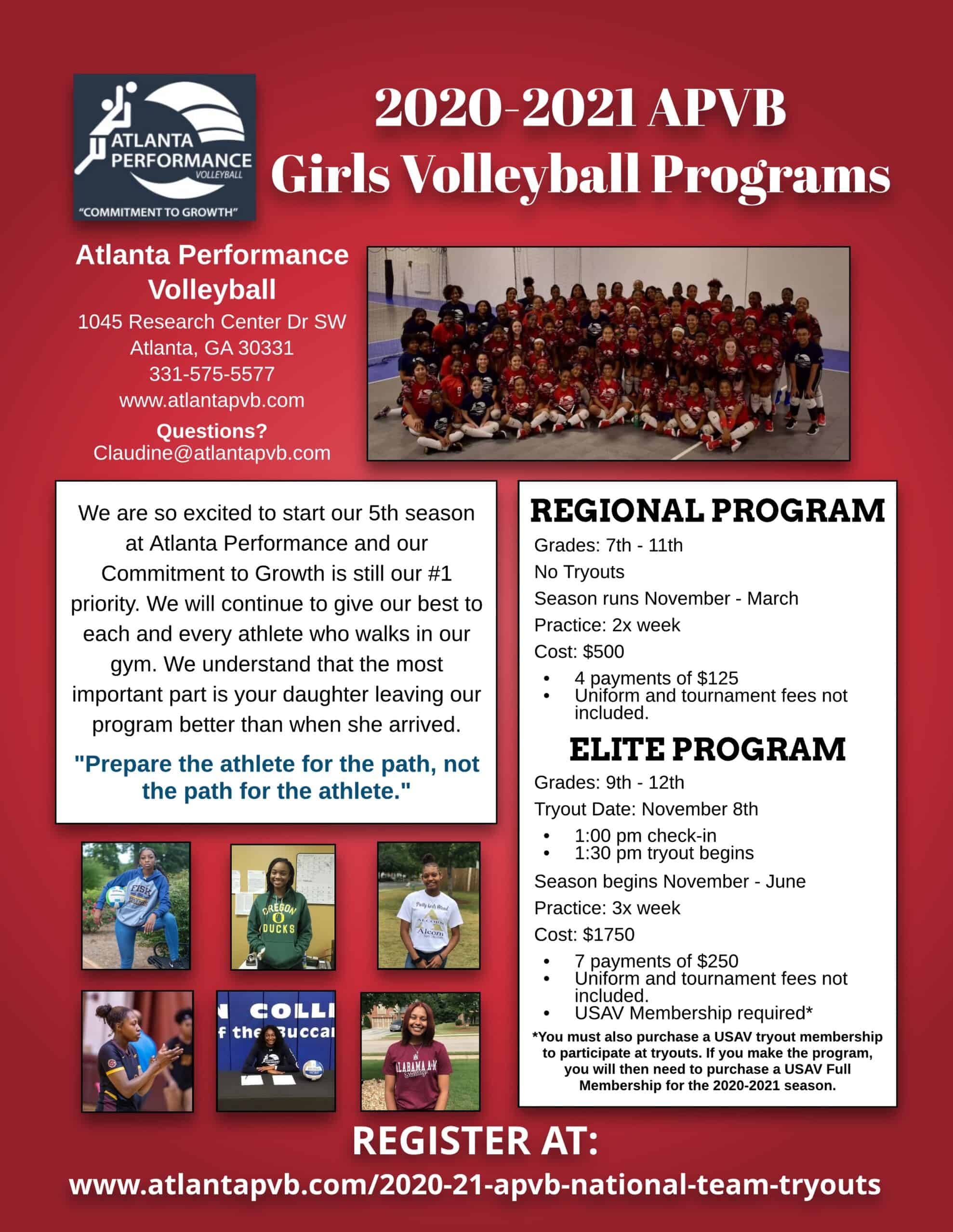 2020-21 APVB National Team Tryouts - Atlanta PVB