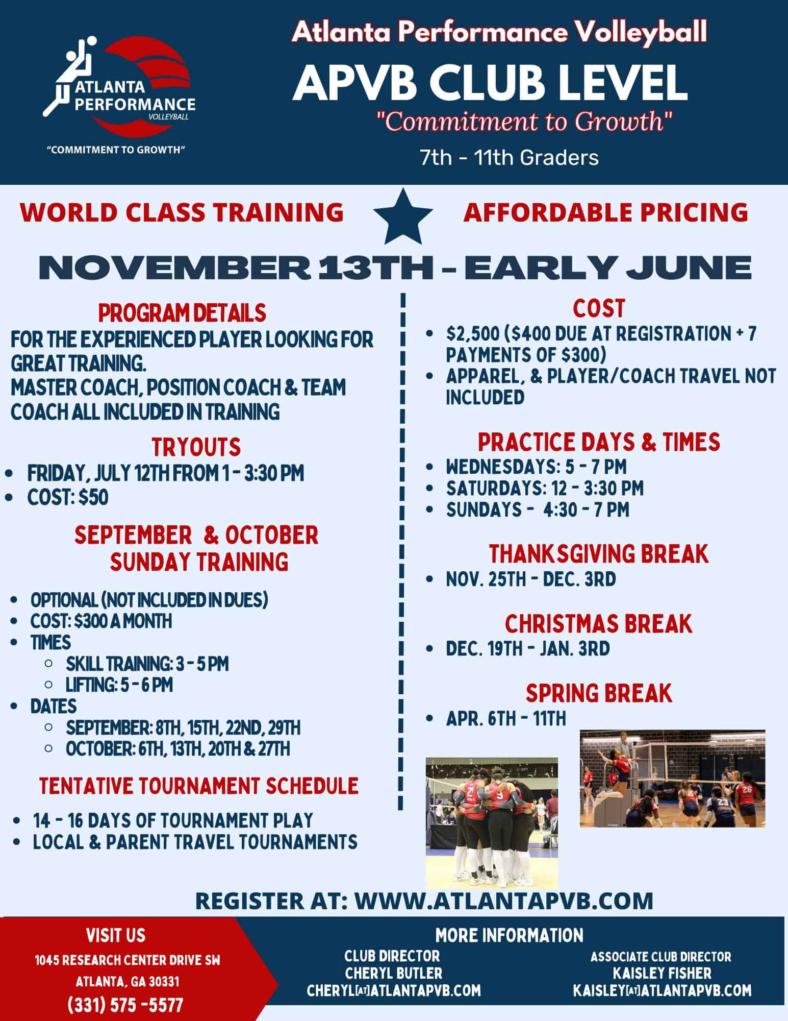 APVB Club Program - Atlanta PVB